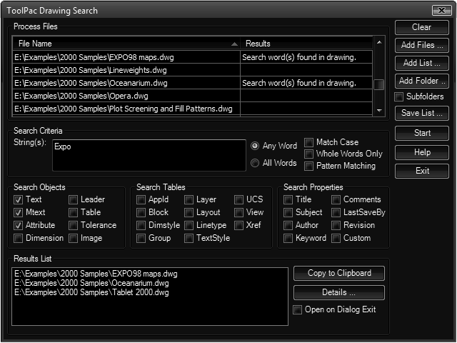 Searching Multiple Dwg Files For Text Autocad Drawing Management And Output Autocad Forums
